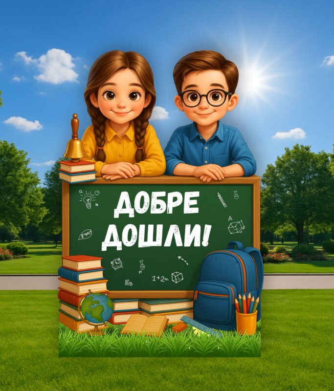 3Д фигура - ДЕЦА с дъска и надпис - Miky.BG